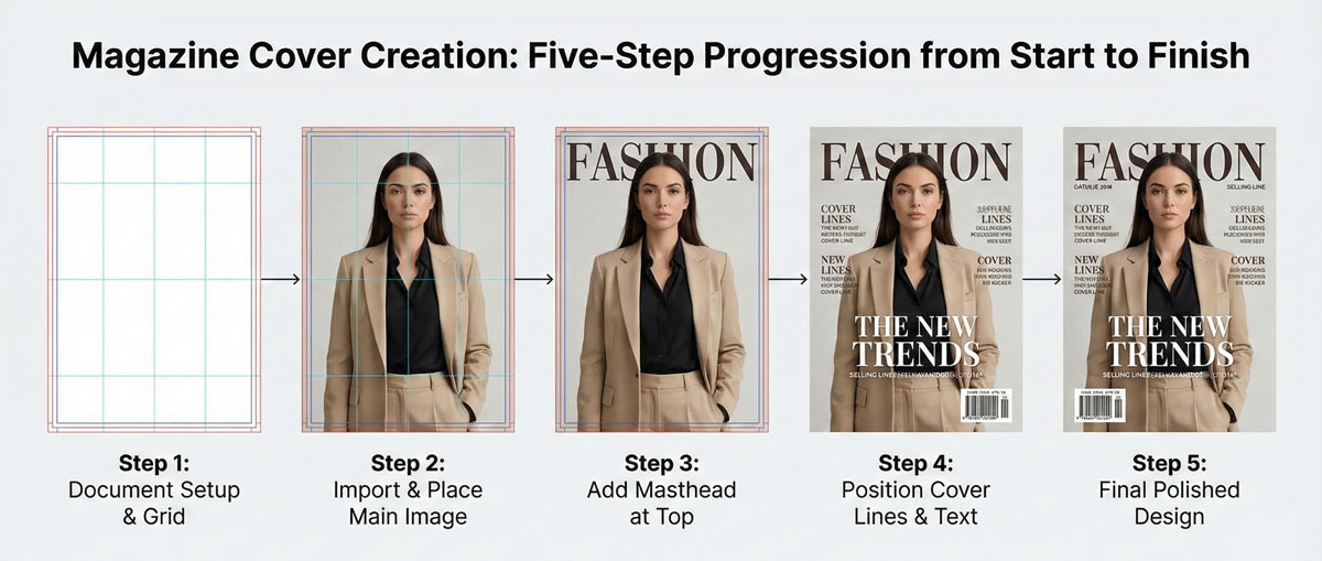 Step-by-Step-Progression-of-Magazine-Creation | Learn That Yourself