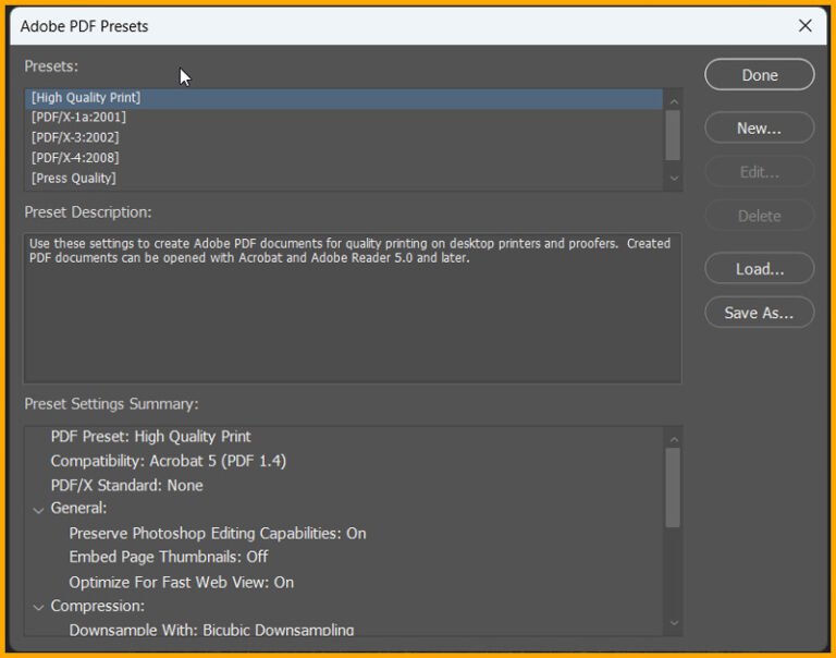 Adobe PDF Presets In Photoshop | Learn That Yourself